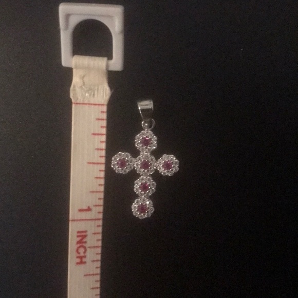Jewelry | 925 Pink Cross Necklace Pendant | Poshmark